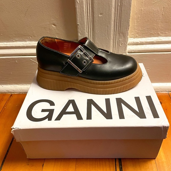 Ganni | Shoes | Ganni Mary Jane Tstrap Creeper Shoe In Black | Poshmark